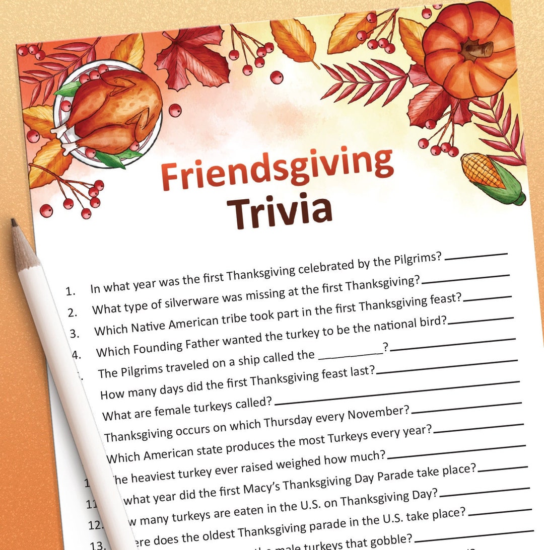 Friendsgiving Games, Friendsgiving Trivia, Thanksgiving Friends ...
