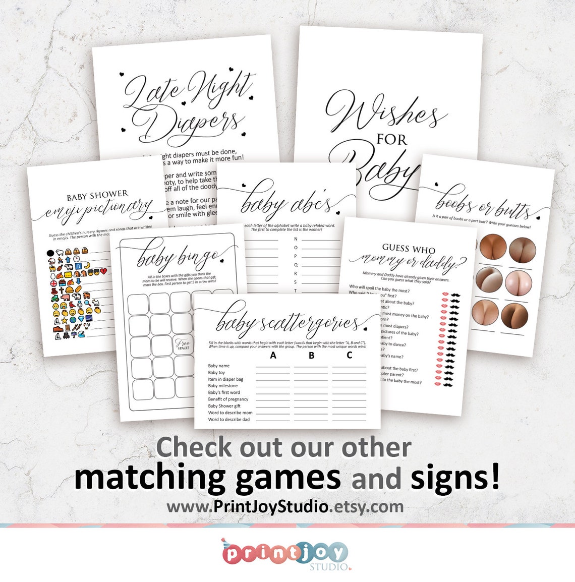 Baby Shower Games Printable Baby Word Scramble Baby Babble - Etsy