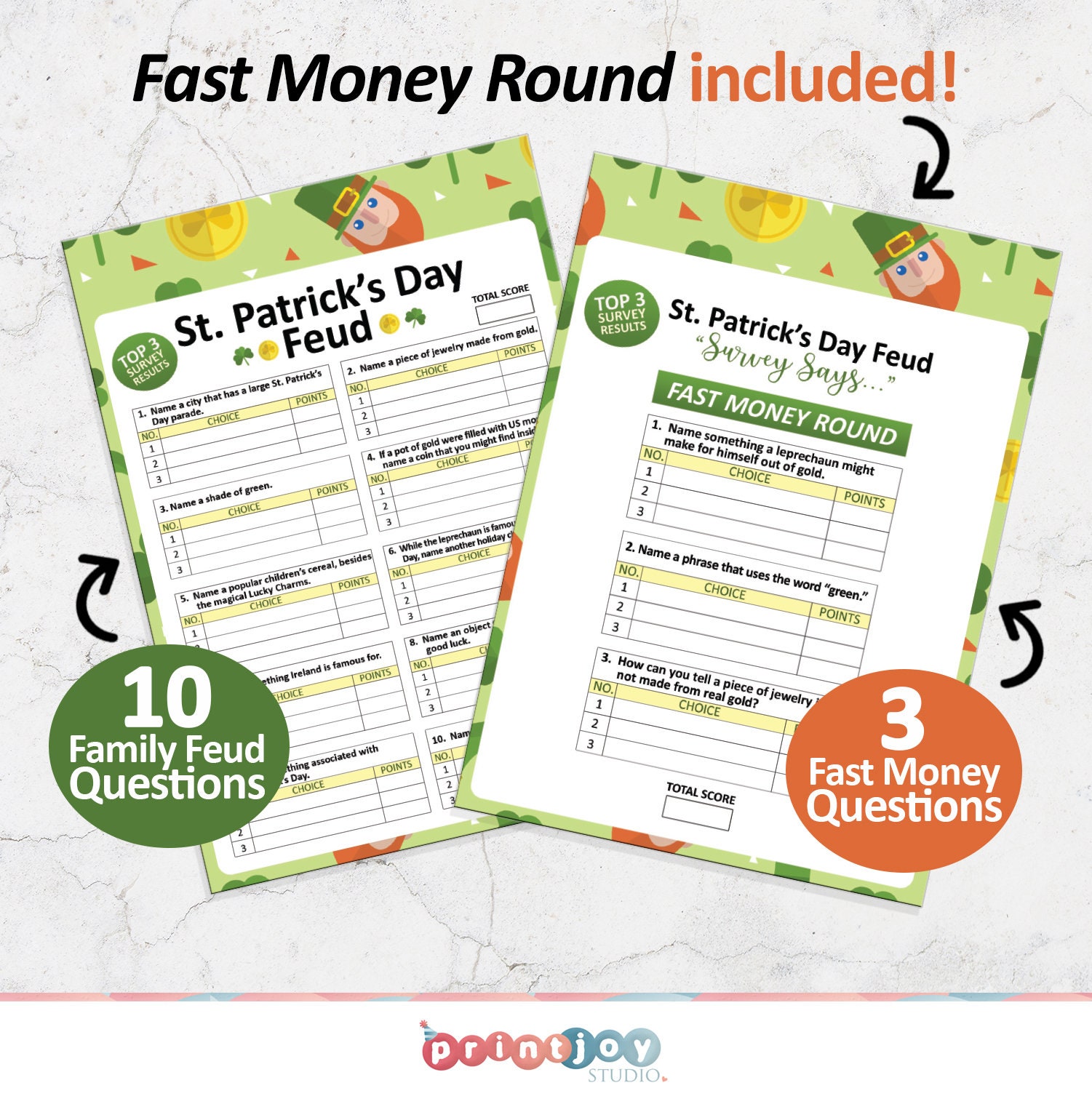 St Patricks Day Game Family Feud Game Saint Patricks Day - Etsy Canada