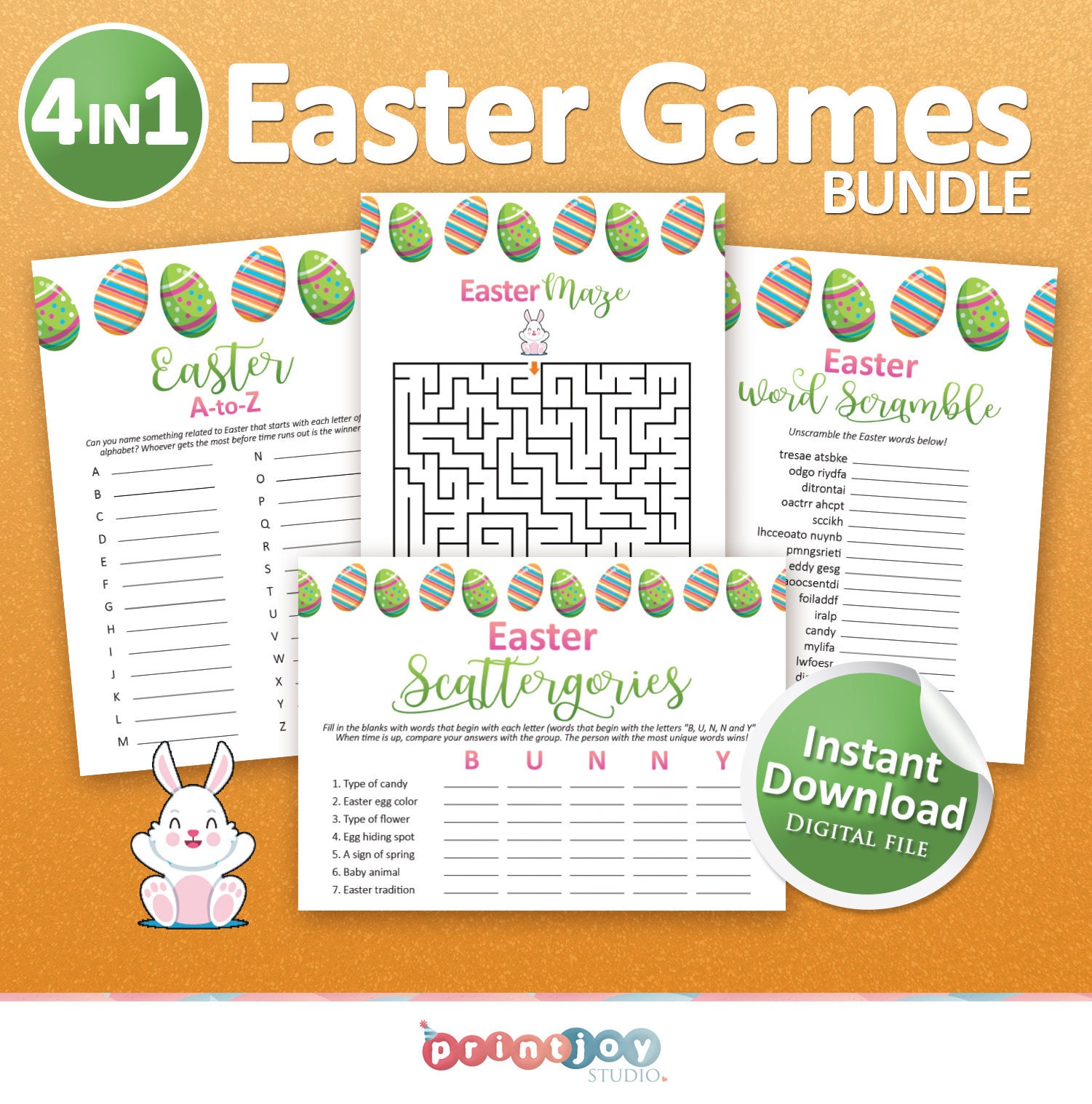 Printable Easter Games Bundle Easter Printables Family - Etsy Canada