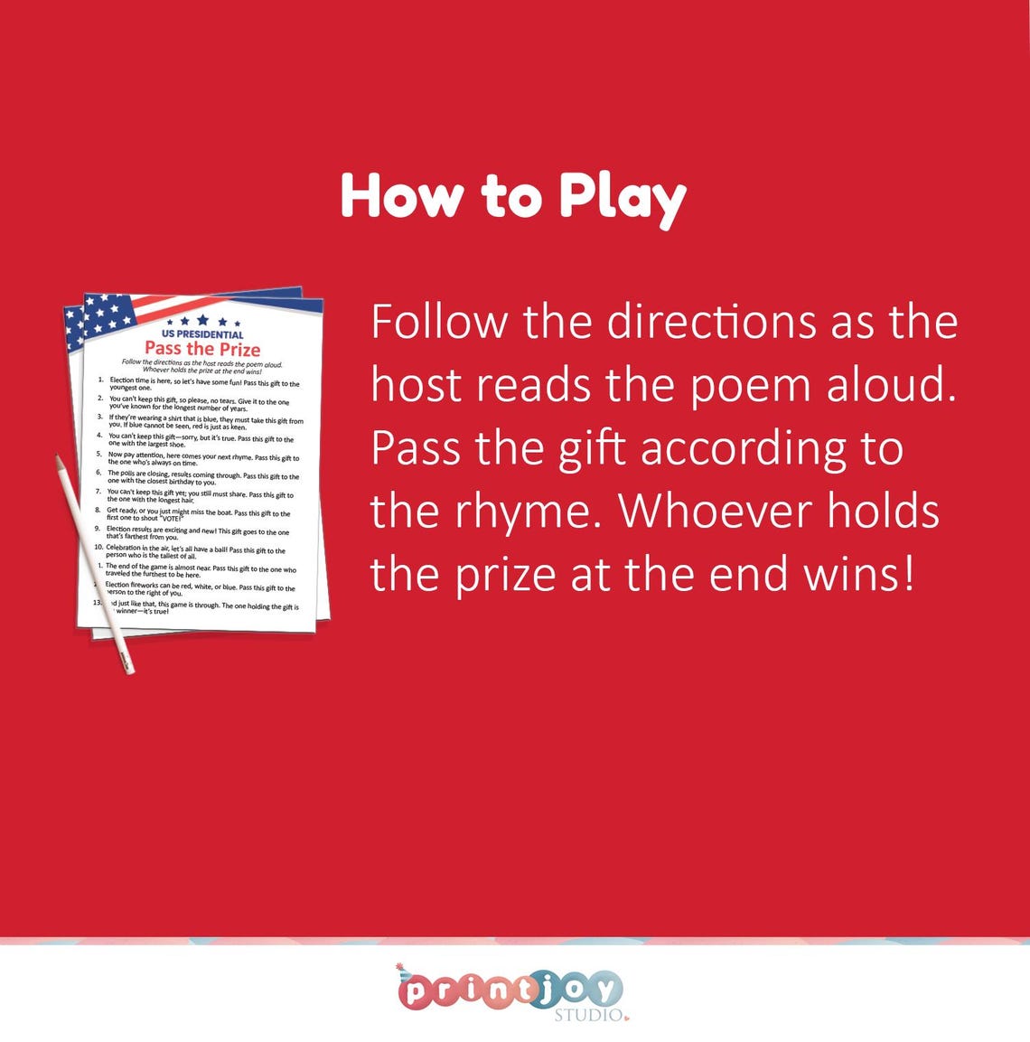 2024 Election Pass the Gift Game, Party Games, Donald Trump Vs Kamala ...
