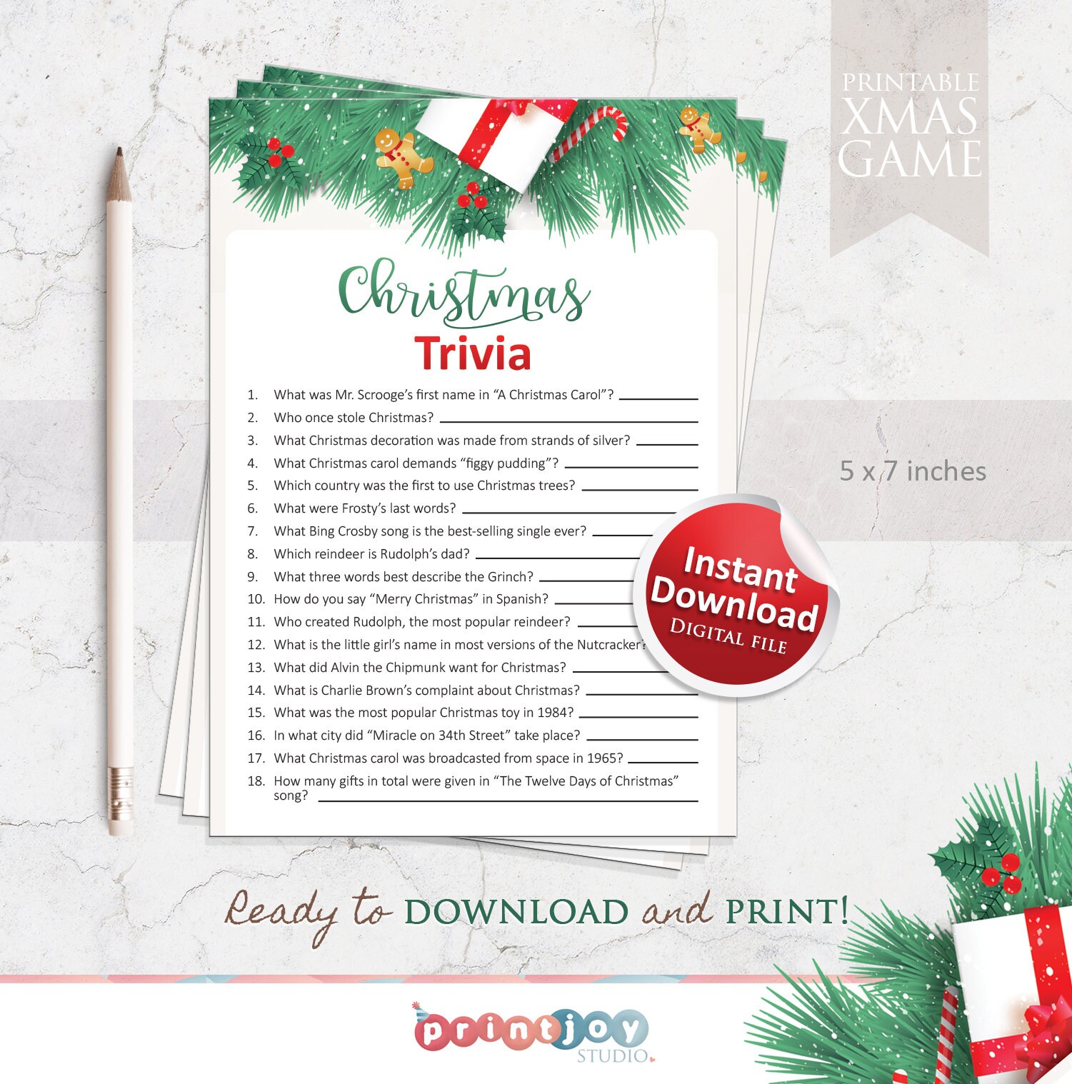 Christmas games bundle Christmas printables Christmas games | Etsy