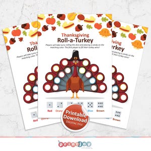 Thanksgiving Candy Dice Game, Thanksgiving Printable Game, Family ...