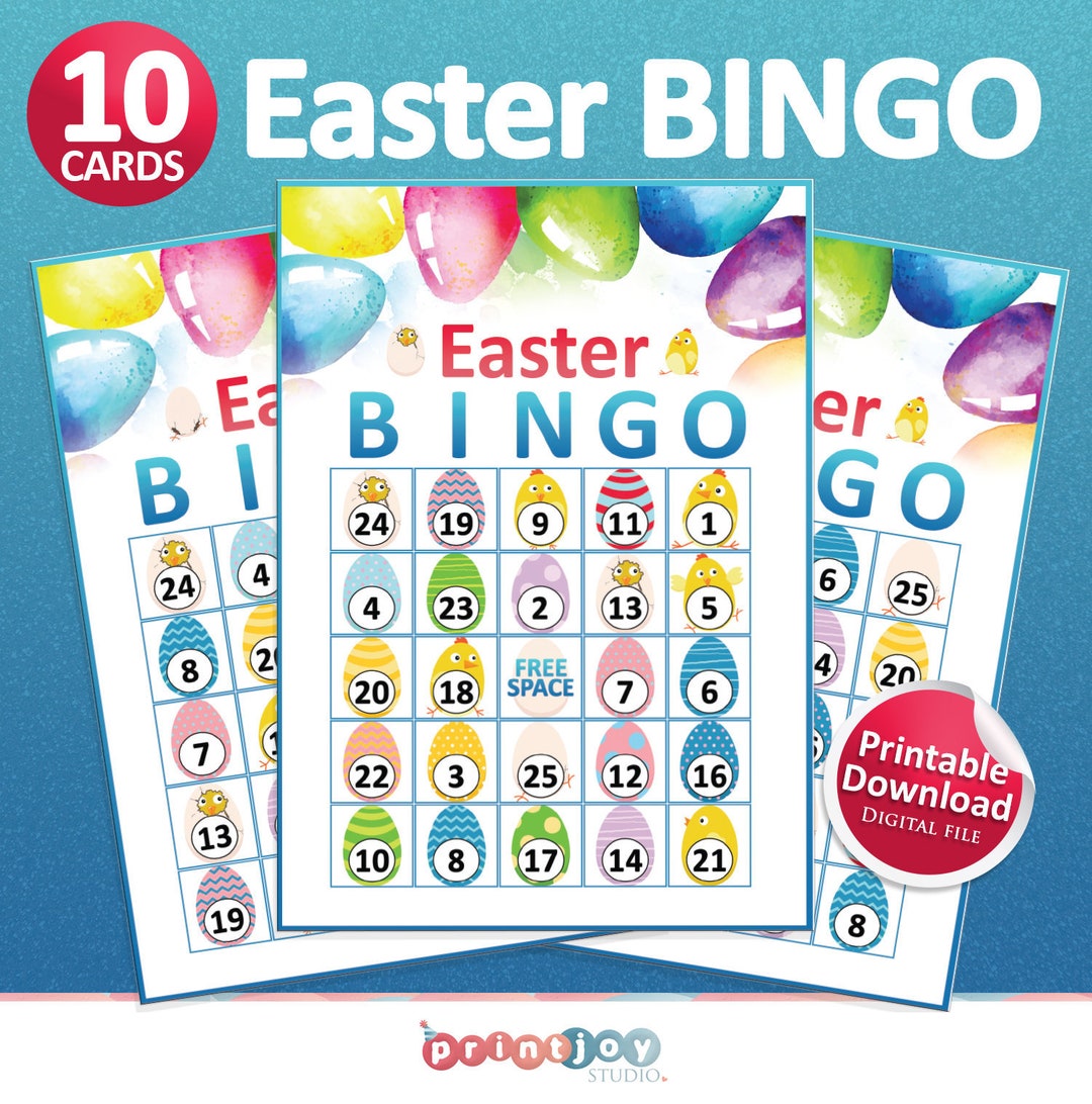 Tarjetas de Bingo de Pascua, Juegos de Pascua, Imprimibles de Pascua ...