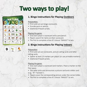 Outdoor Games for Families, Nature Bingo Cards, Outdoors, Nature ...