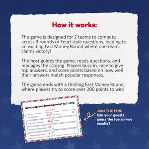 Election Feud Game, Party Games, Trump Vs Harris, Election Day Games ...