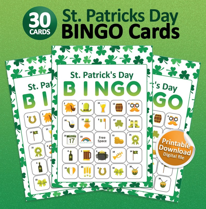 St Patricks Day Game, Saint Patricks Day, Bingo Cards, Bingo Games ...