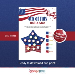 Candy Dice Game, Games for Kids, 4th of July Games, Printable Games ...