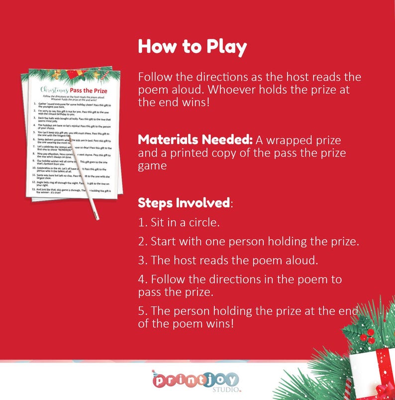 Christmas Pass the Present Game, Christmas Game, Christmas Party Game ...