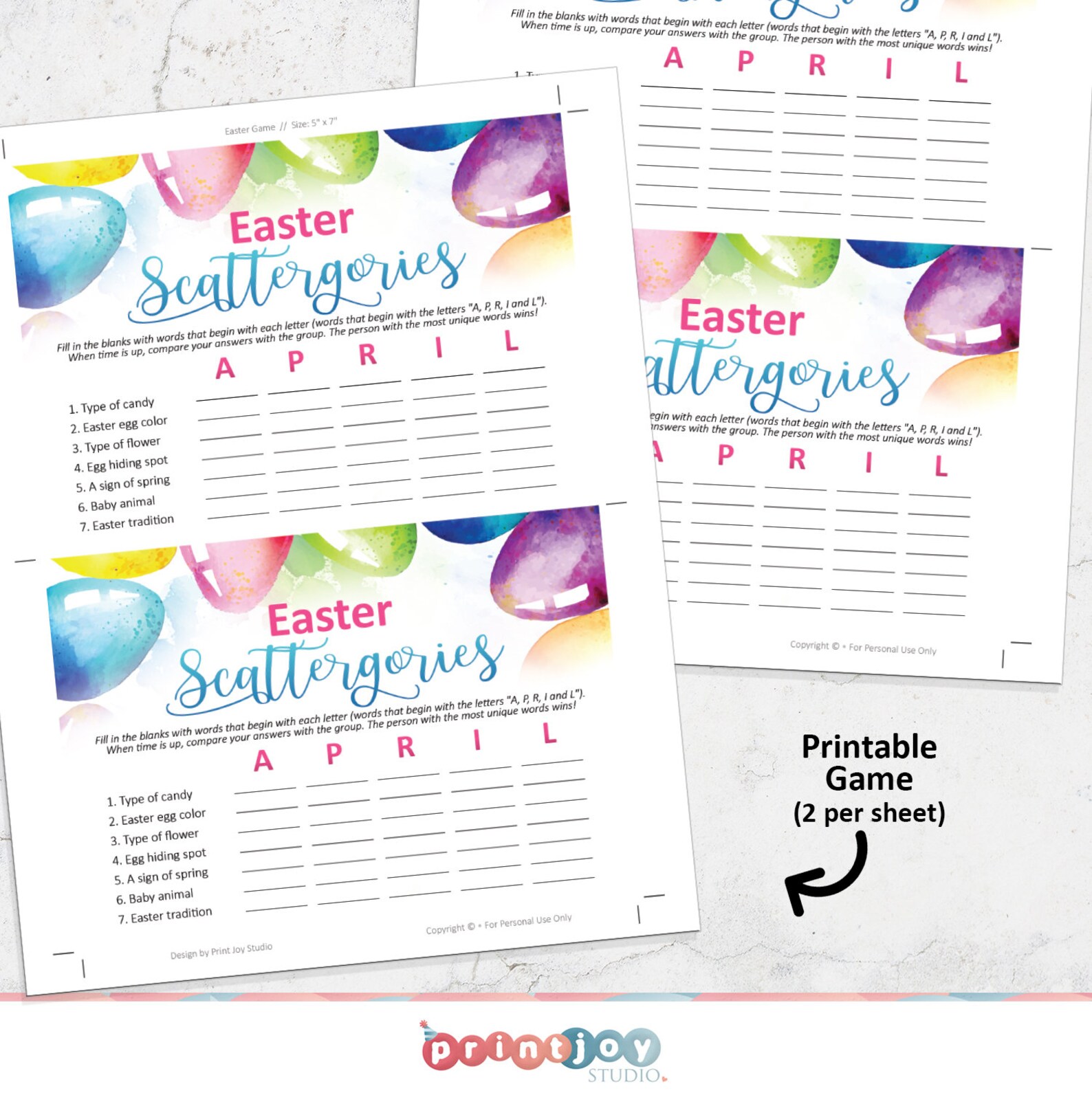 Printable Easter Scattergories Game Easter Printables - Etsy Canada