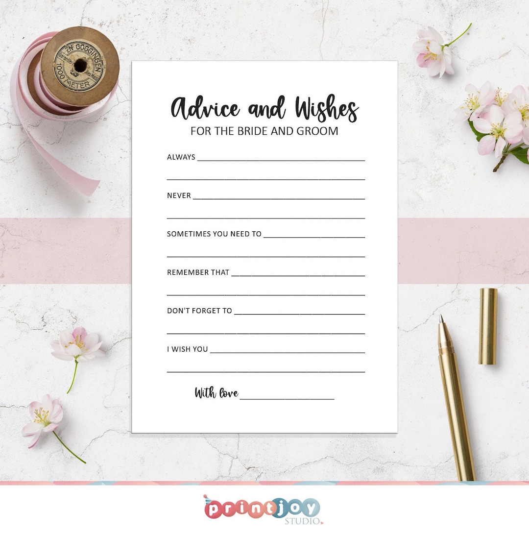 Advice for the Bride and Groom Advice for Couple Wishes for the Soon to ...