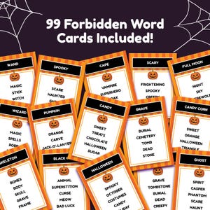 Printable Halloween Forbidden Words Game, Halloween Party Games ...