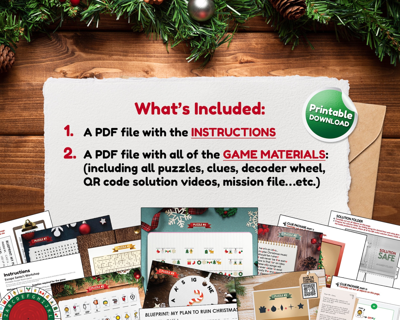 Christmas Escape Room Escape Room Kit Escape Room Printable - Etsy