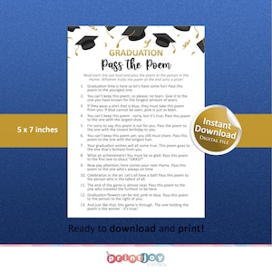 2025 Grad Party, Pass the Gift Game, Left Right Poem, Graduation Party ...