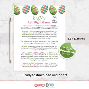 Left Right Game, Left Right Poem, Right Left Game, Easter Family Games ...