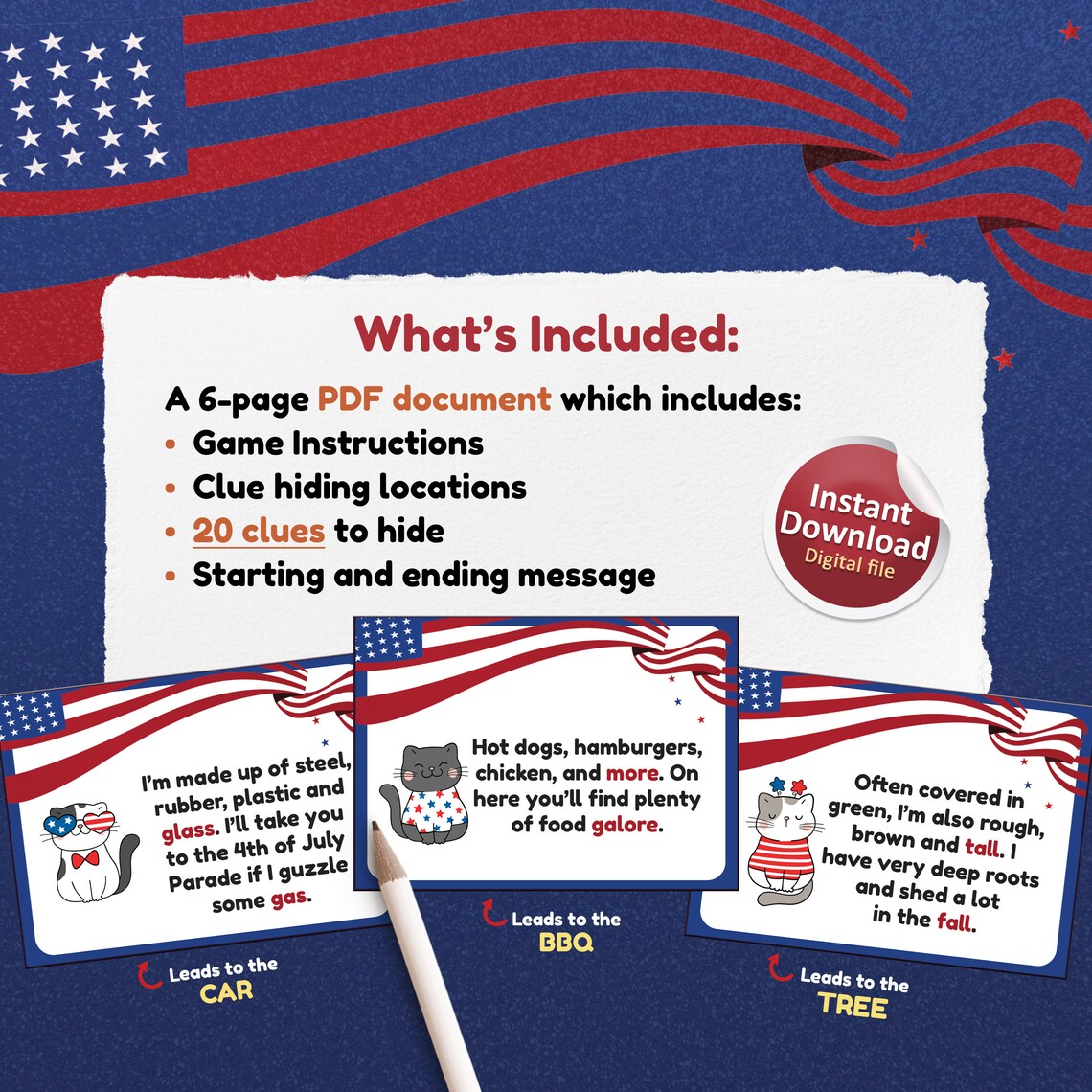 4th of July Games, Scavenger Hunt Outdoor, Kids Activities, Outdoor ...