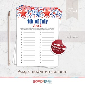 4th of July Printable Games Bundle, Fun Fourth of July Party Ideas ...