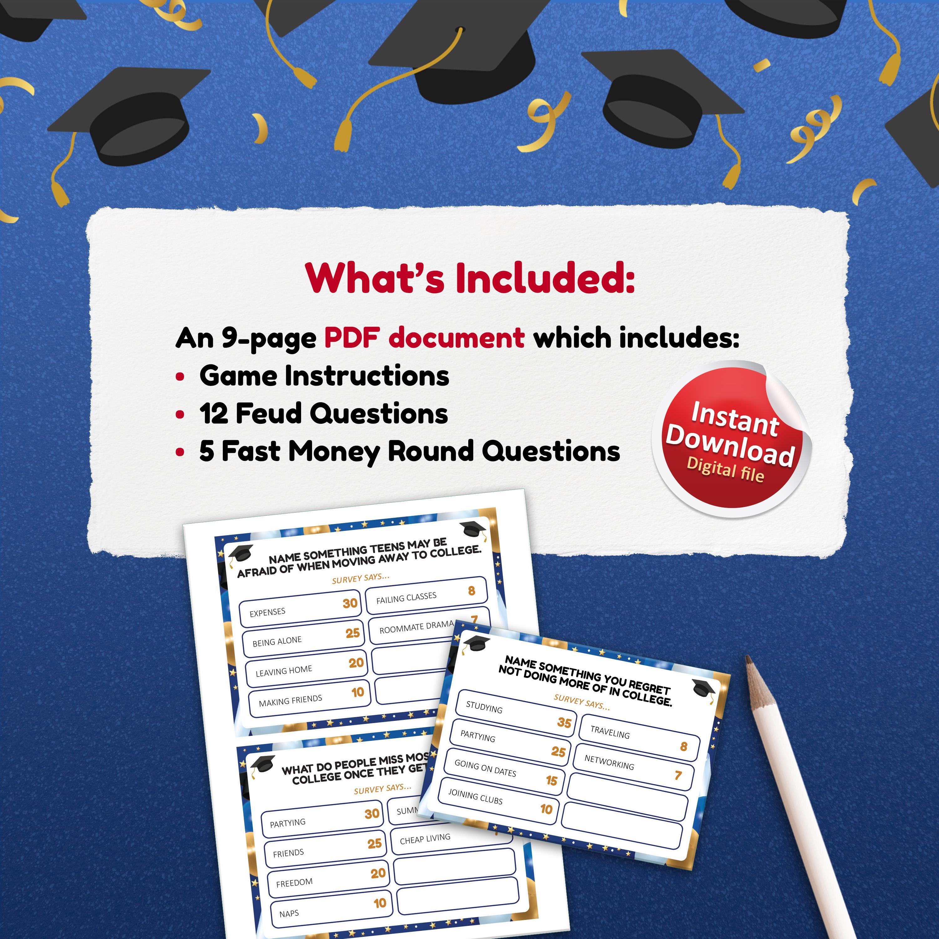 Graduation Trivia, Graduation Games, Graduation Party Games, 2026 ...