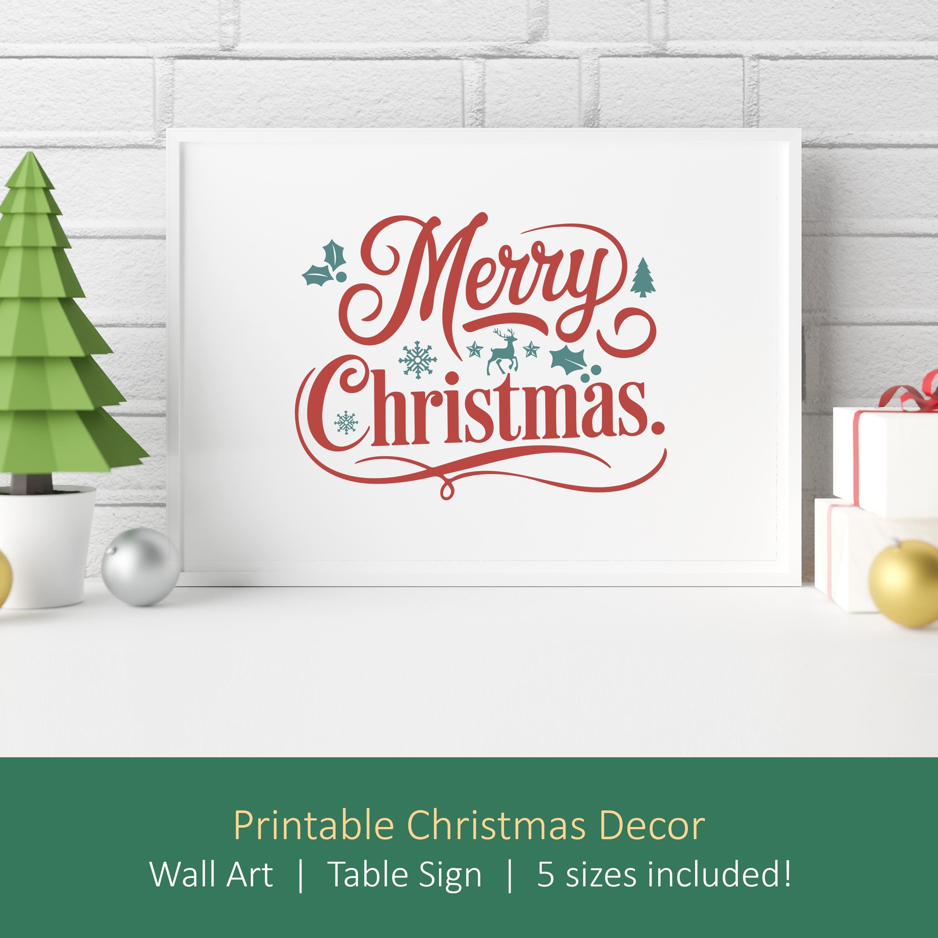 Merry Christmas Sign, Christmas Decor Indoor, Christmas Wall Decor ...