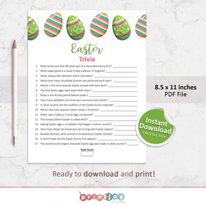Easter Trivia Game, Trivia Cards, Games for Family, Trivia Questions ...