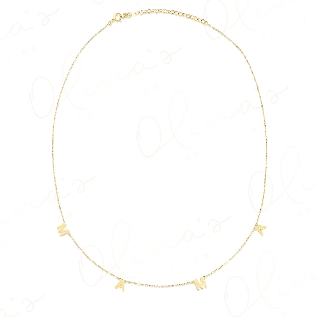 14k Gold MAMA Chain Necklace Adjustable 16inches+2inch Extention - Etsy