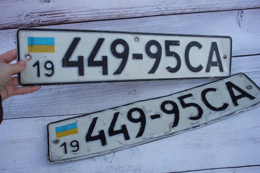 Set of 2 Number Plates for Car Ukraine, Wall Steampunk Decor,driver ...