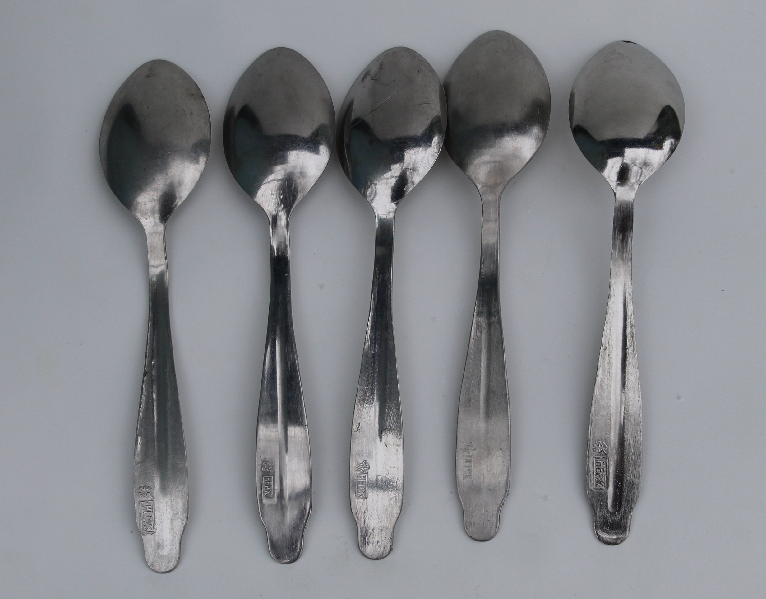 Vintage Soviet Stainless Steel Spoons, Set of 5, Kitchen Decor - Etsy