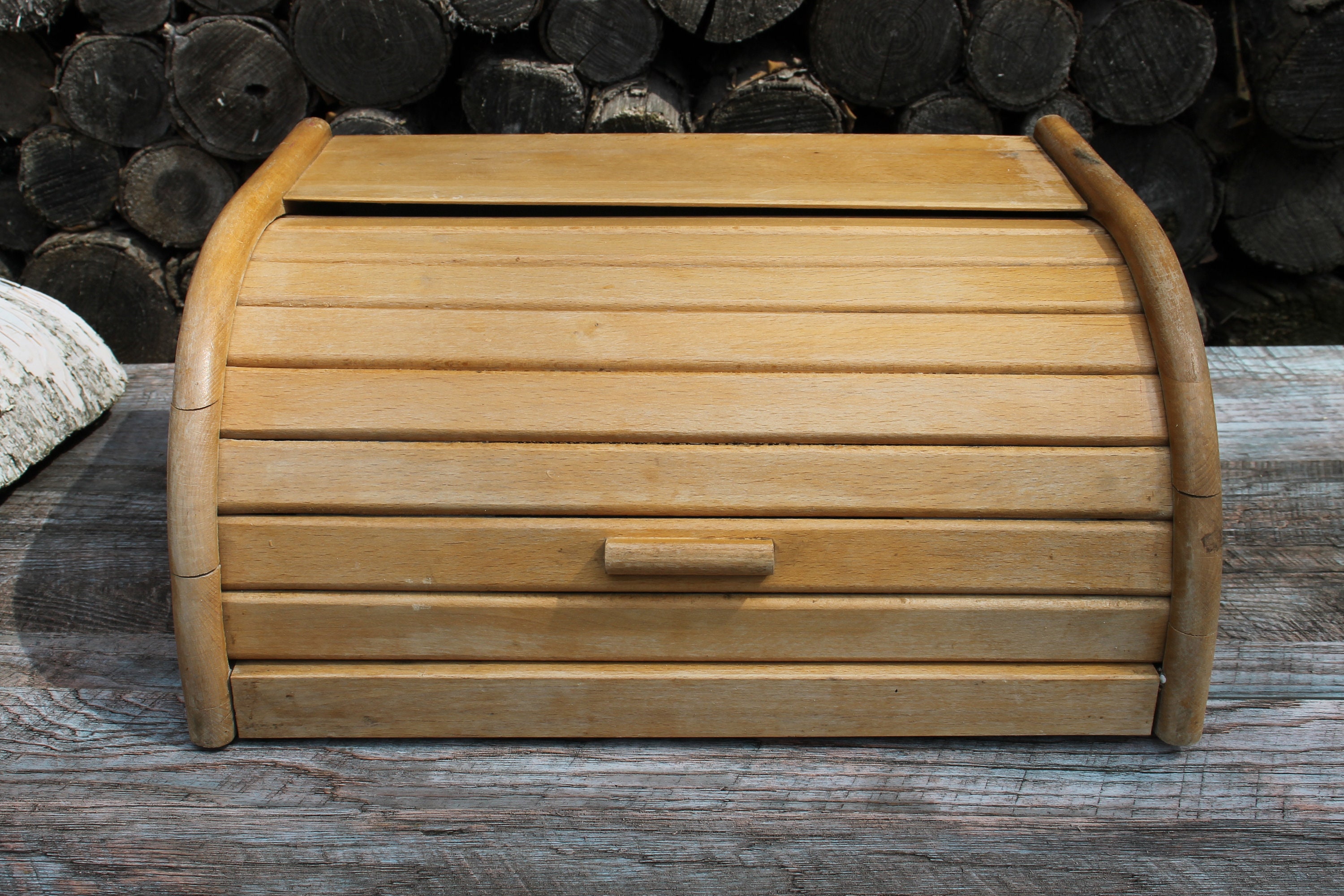 Caja de pan vintage caja de pan grande de madera caja de pan | Etsy