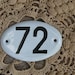 House Numbers 72, Vintage House Number Plaque 72, Soviet Address Plaque ...