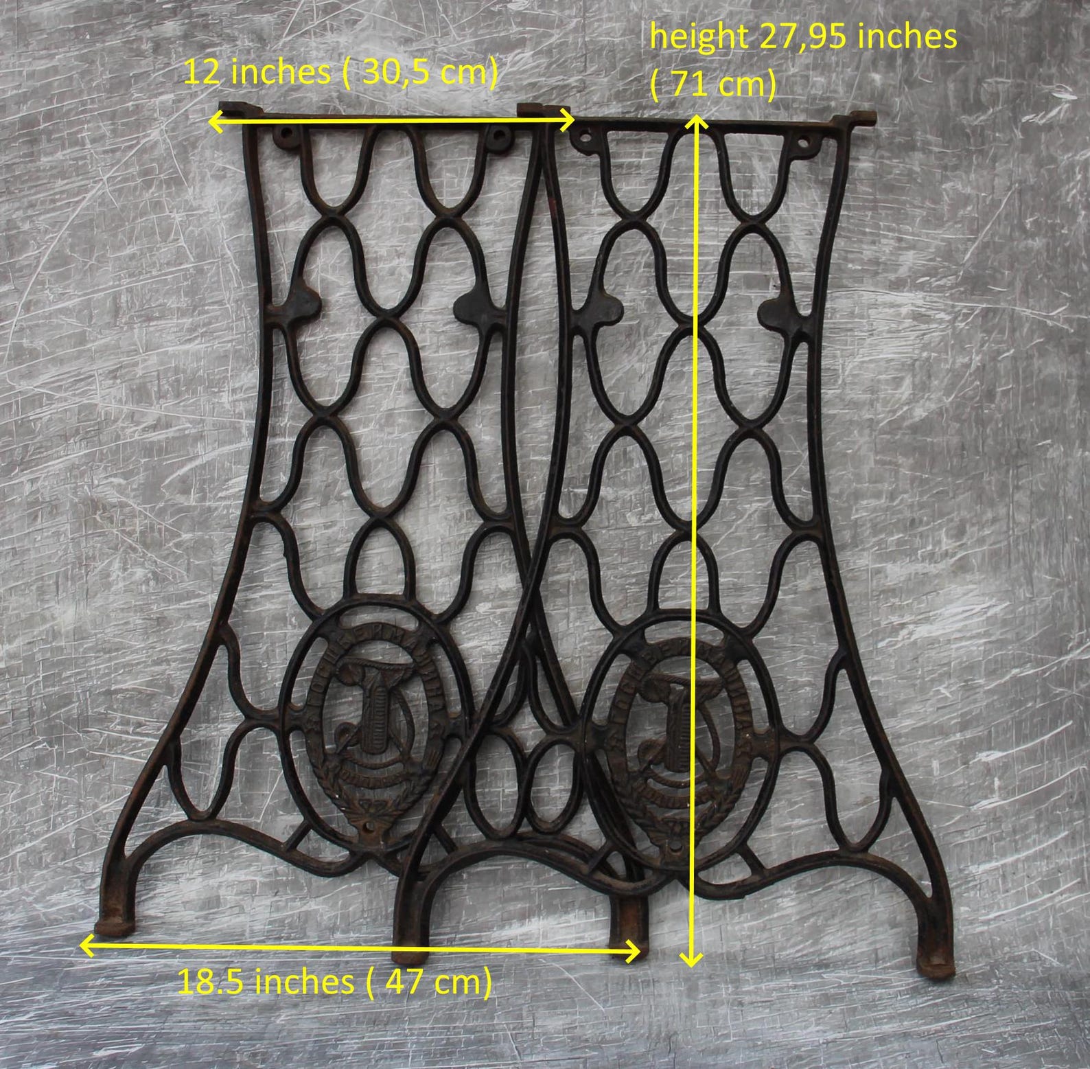 Vintage Singer Sewing Machine Metal Table Legs, Industrial Decor - Etsy