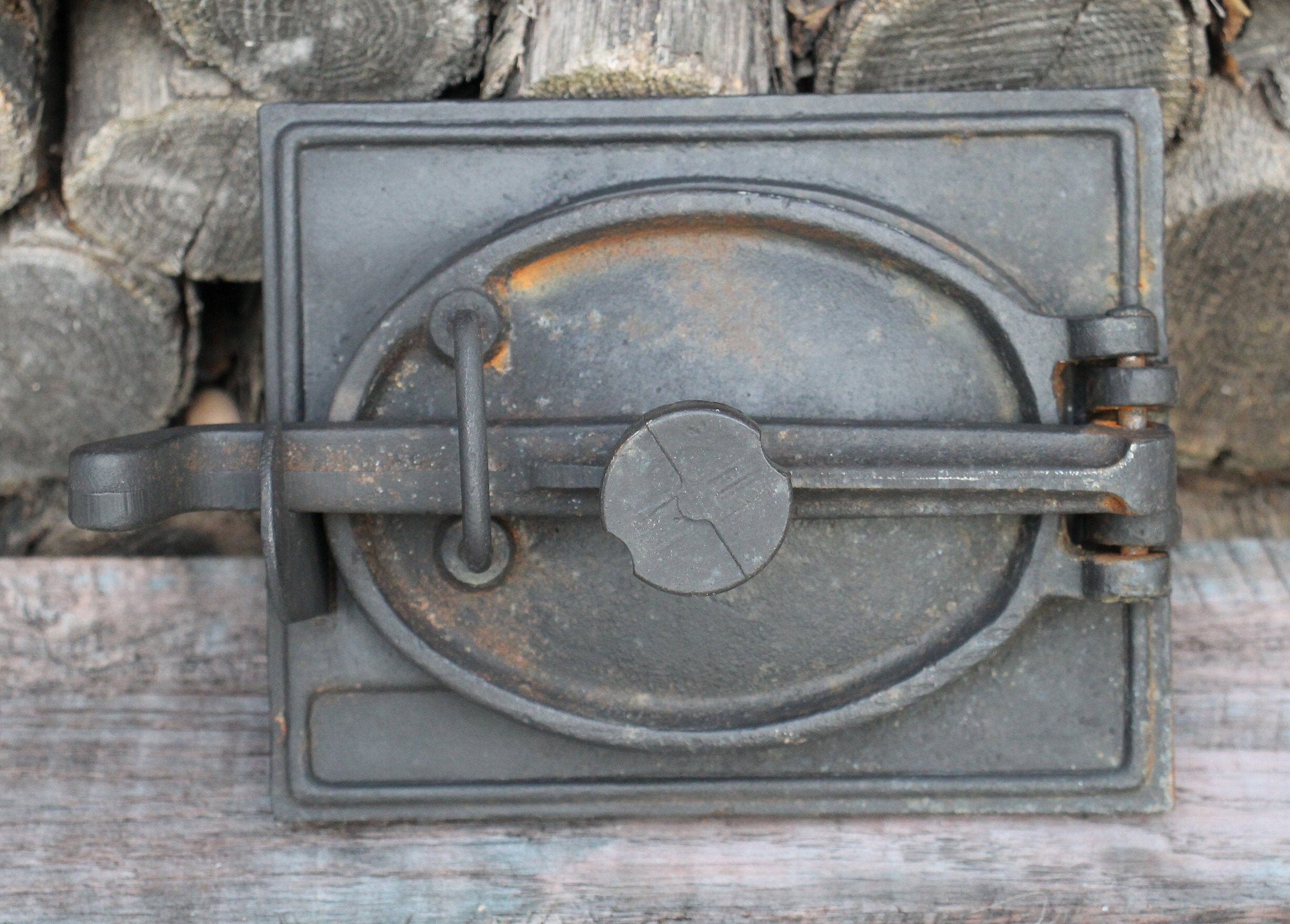 New Cast iron wood fired oven door antique metal door soviet | Etsy