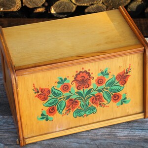 Vintage bread box wooden large bread box rustic bread box | Etsy