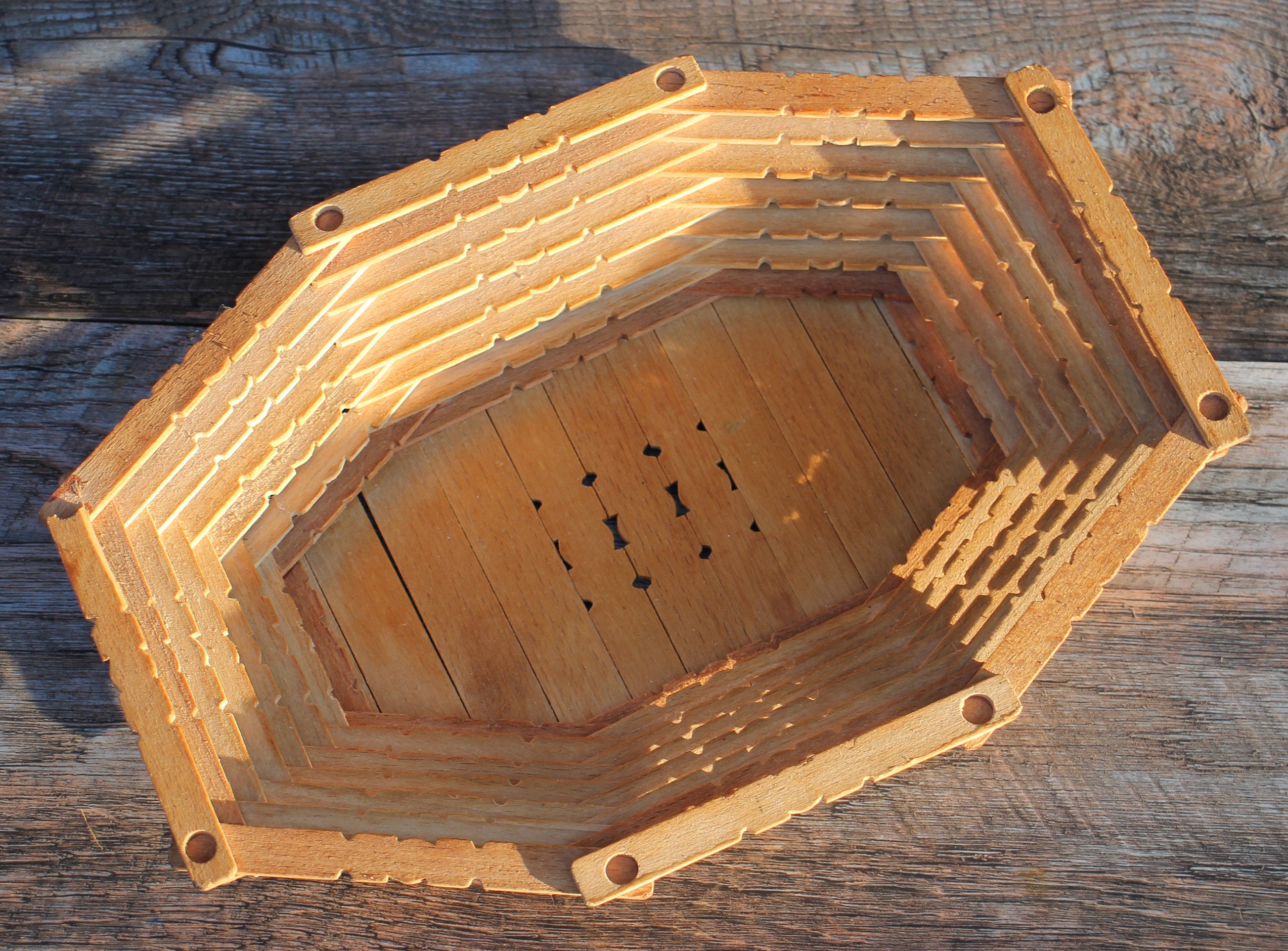 Vintage bread basket wooden bread box retro bread basket for | Etsy