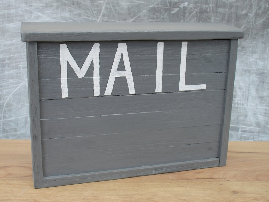 Wall Mount Wooden Mailbox, Rustic Farmhouse Decor, Large Post Box - Etsy