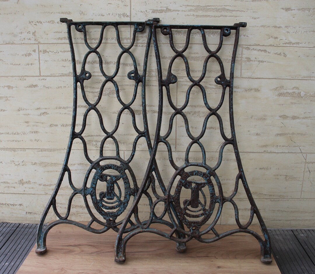 Metal Table Legs, Vintage Metal Legs, Singer Sewing Machine, Antique ...