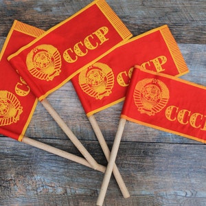 NEW Soviet Small Flag, Children Flag USSR, Communist Red Flag for Gift ...