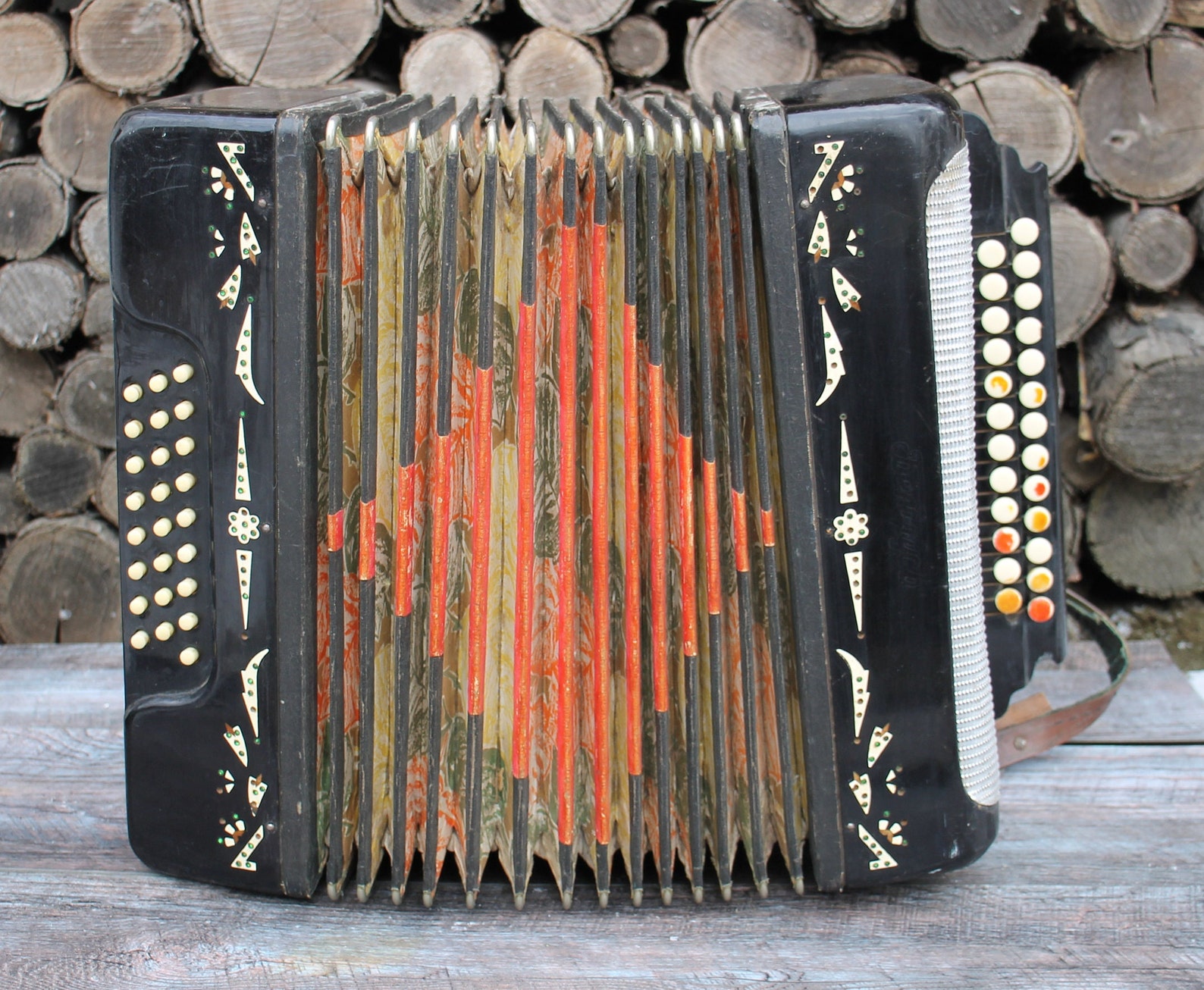Antique Bayan Accordion Decor Bayanharmonic Old Button - Etsy