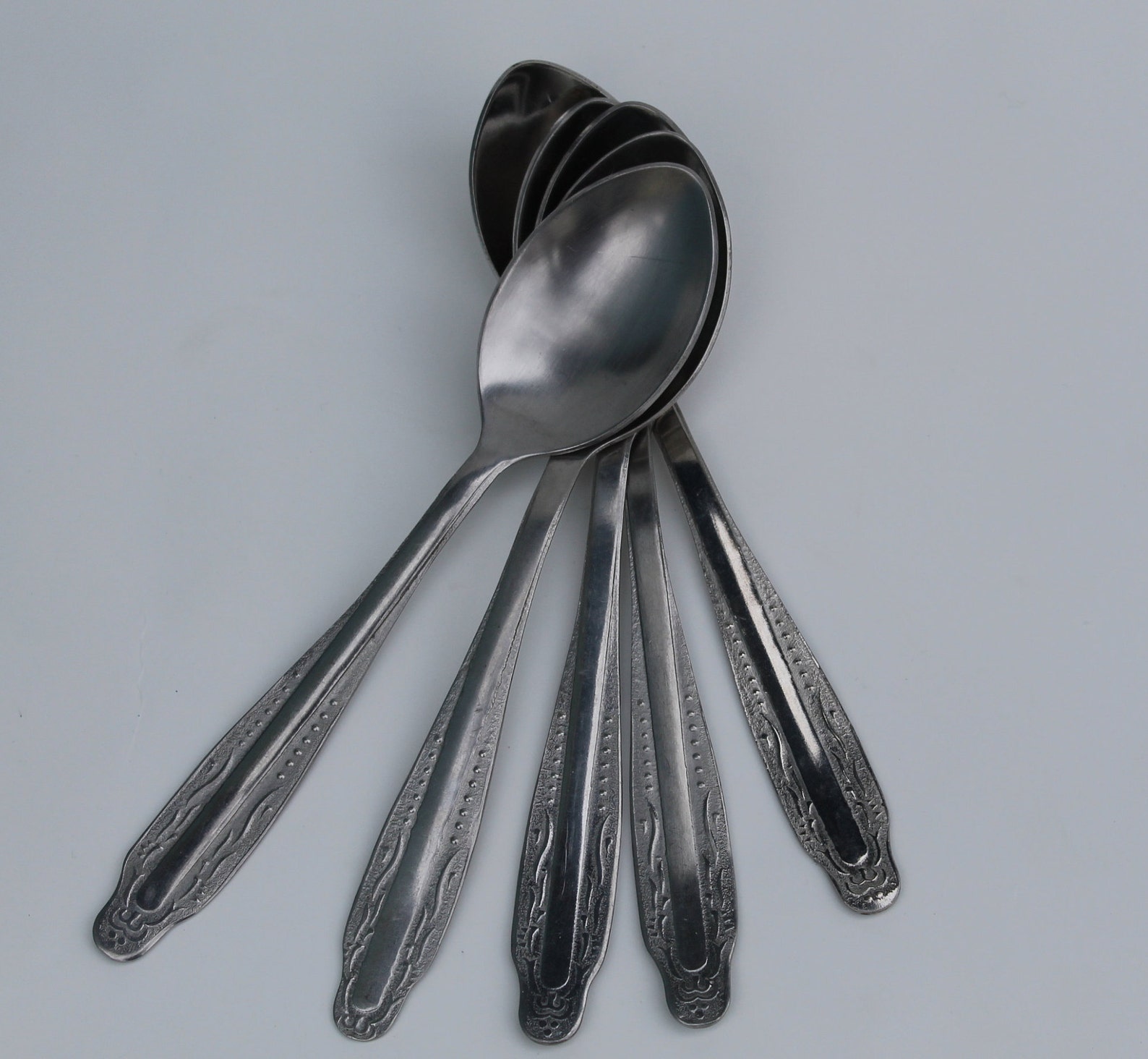Vintage Soviet Stainless Steel Spoons, Set of 5, Kitchen Decor - Etsy