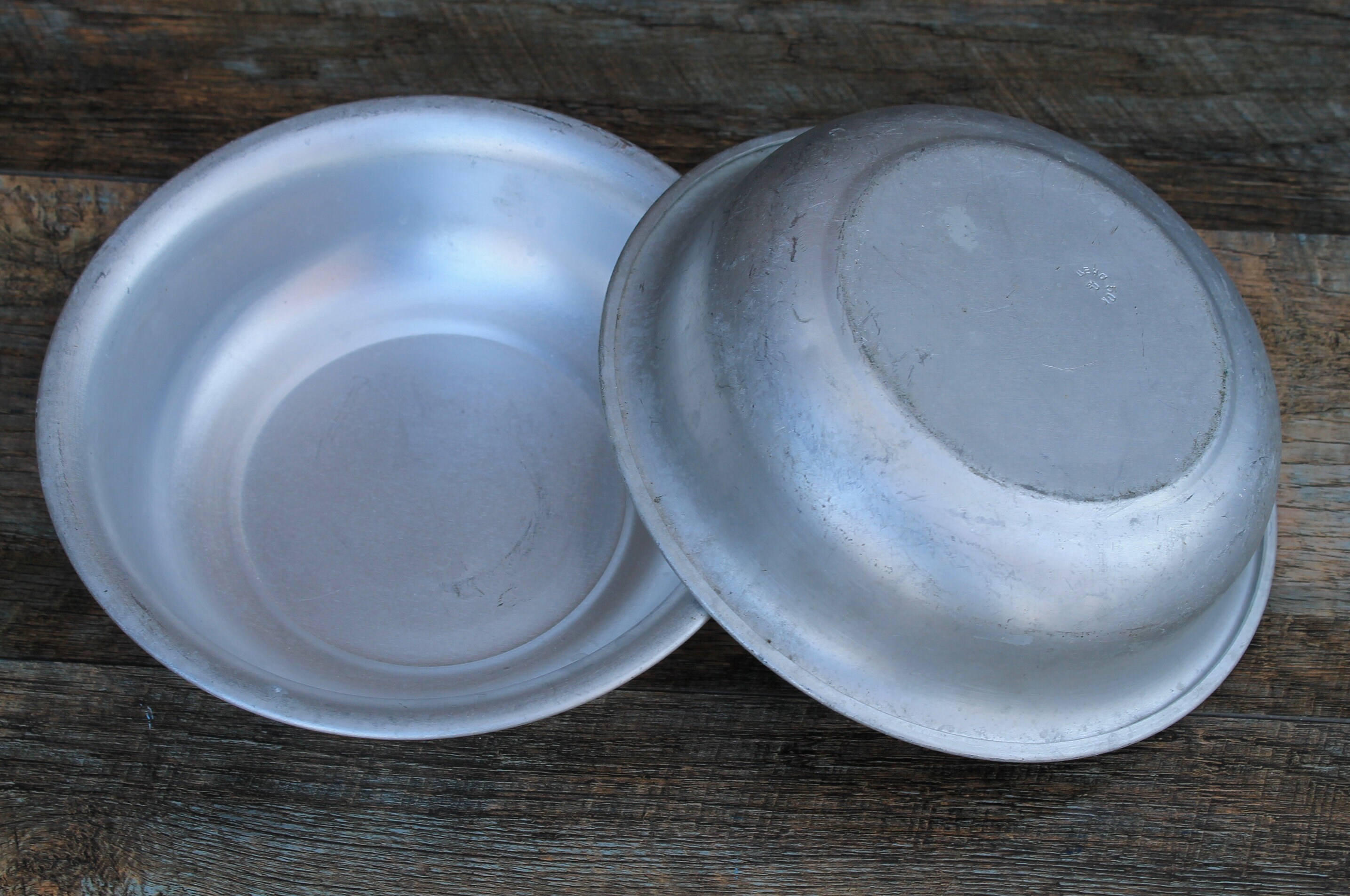 Set 2 NEW Aluminum basin vintage aluminum bowls antique | Etsy