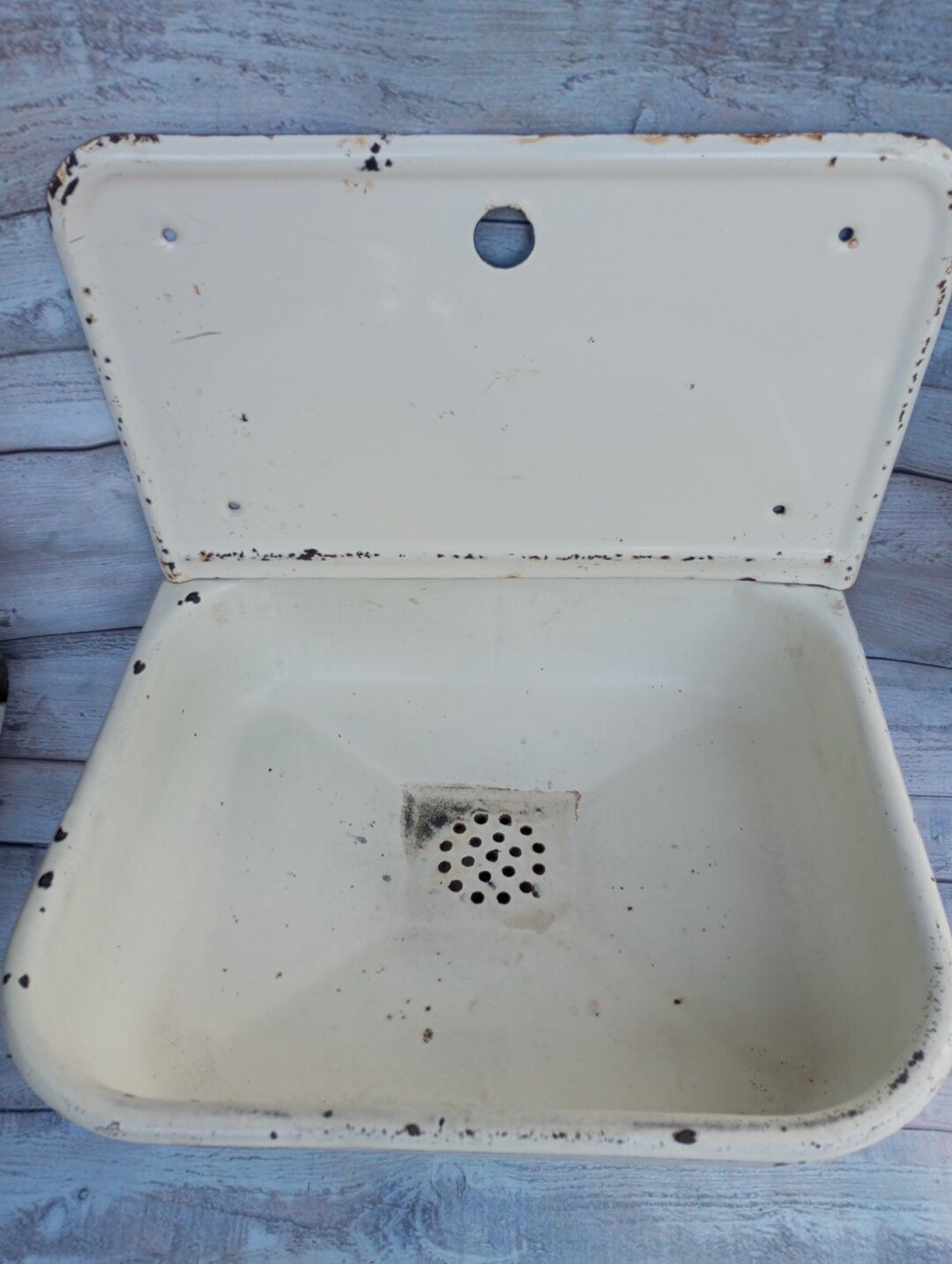 Enamel Sink, Farmhouse Sink,old Cast Iron Sink,vintage Farm White Sink ...