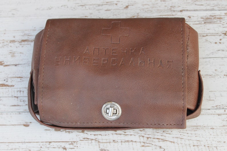 Antique car first aid box soviet medical emergency kit for | Etsy
