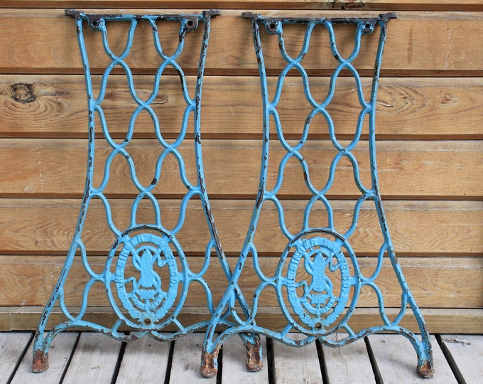 Metal Table Legs, Vintage Metal Legs, Singer Sewing Machine, Antique ...