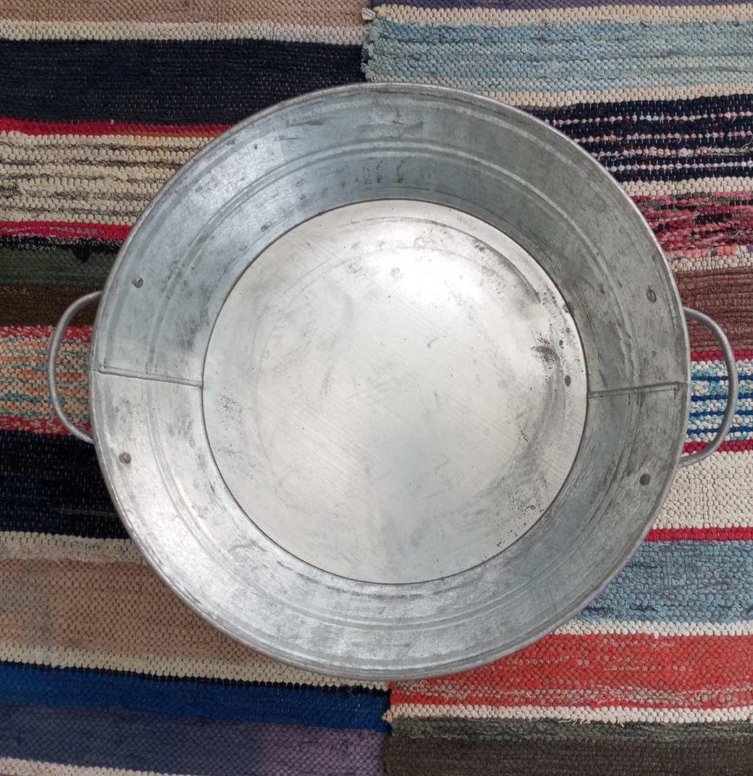 Galvanized Basin,vintage Basin,antique Galvanized Tub Farmhouse Decor ...