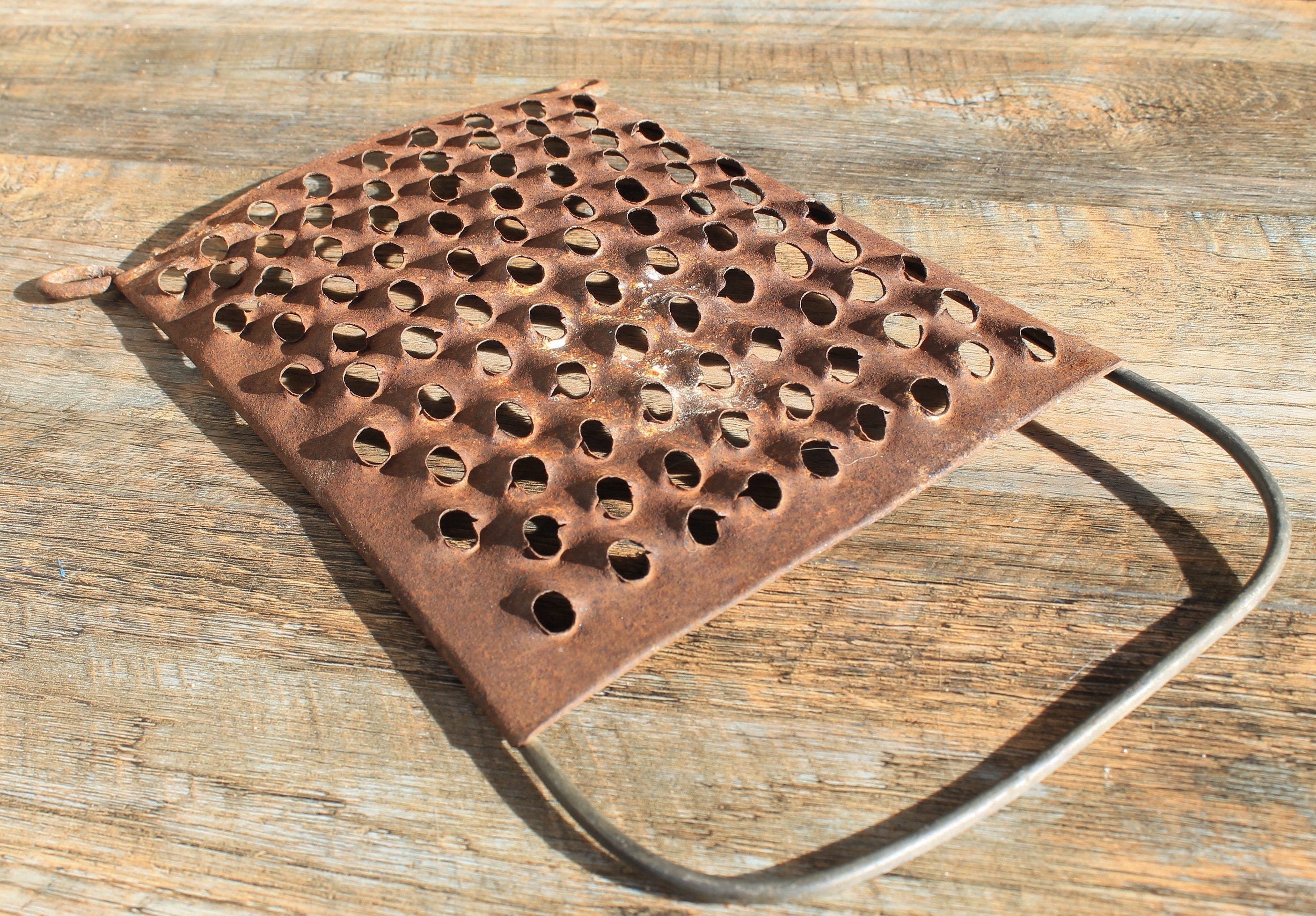 Rustic Grater, Metal Hand Graters, Antique Flat Graters, Old Grater for ...