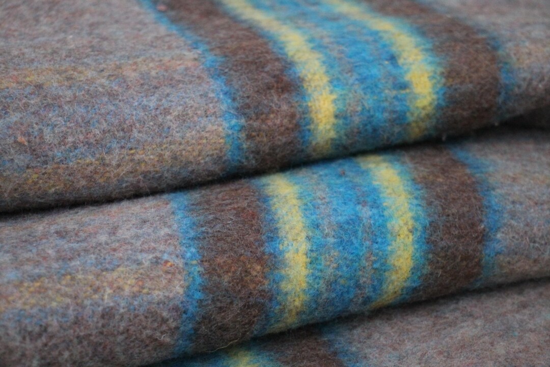 New Checkered Plaid, Blue Wool Bedspread Vintage, Plaid Fabric by the ...