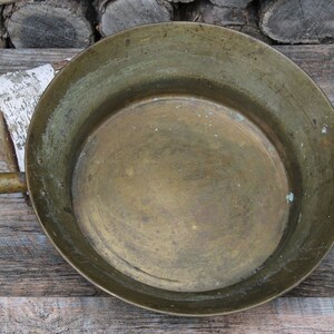 Antique Copper Basin Brass Pan Bowl With Handle Old Metal - Etsy