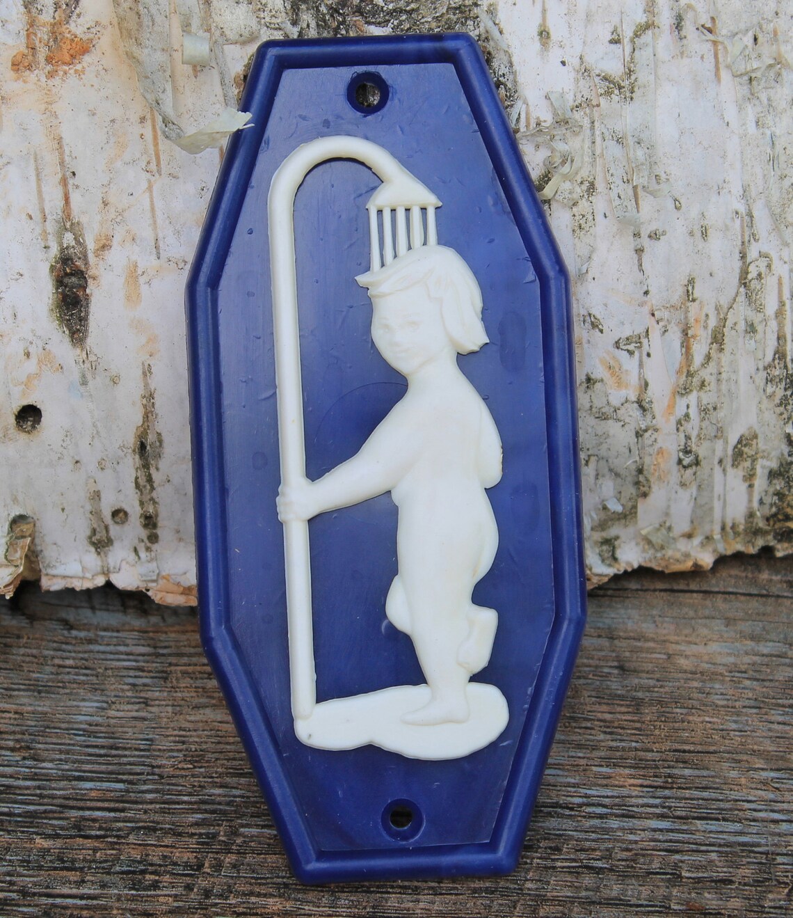 Vintage Restroom Sign Soviet Bathroom Door Sign Blue Plate | Etsy