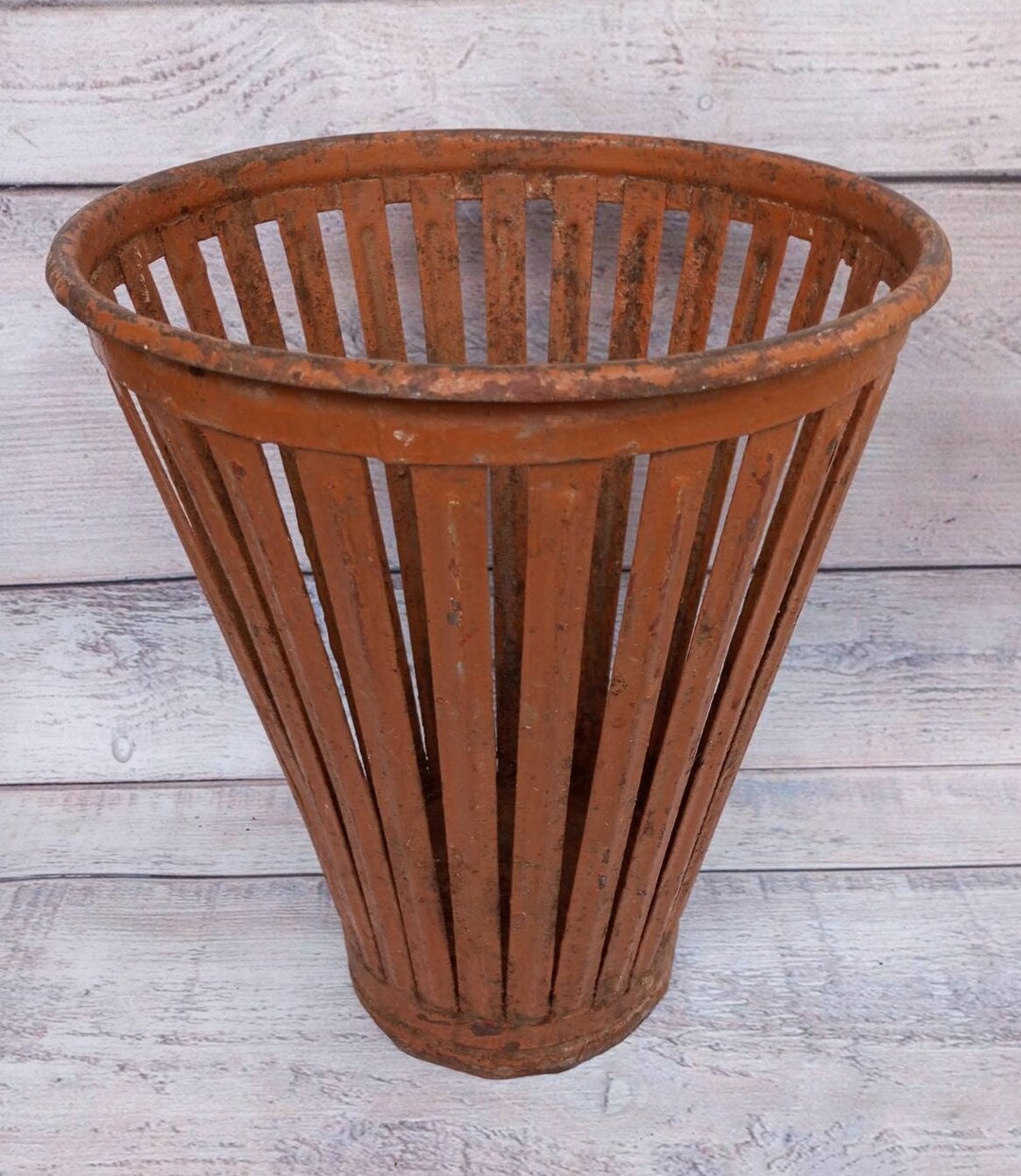 Vintage Paper Basket,wastepaper Basket Wire Mesh,metal Woven Basket ...