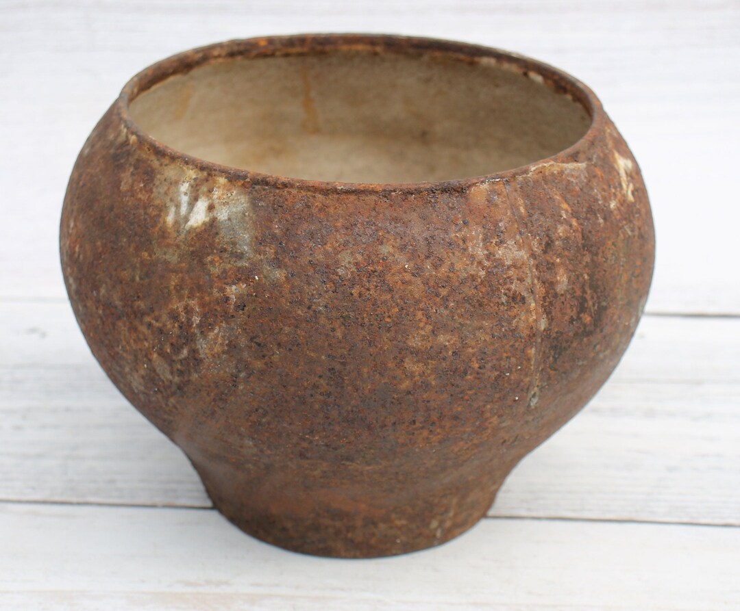 Antique Cast Iron Pot, Russian Metal Pot, Cast Iron Garden, Vintage ...