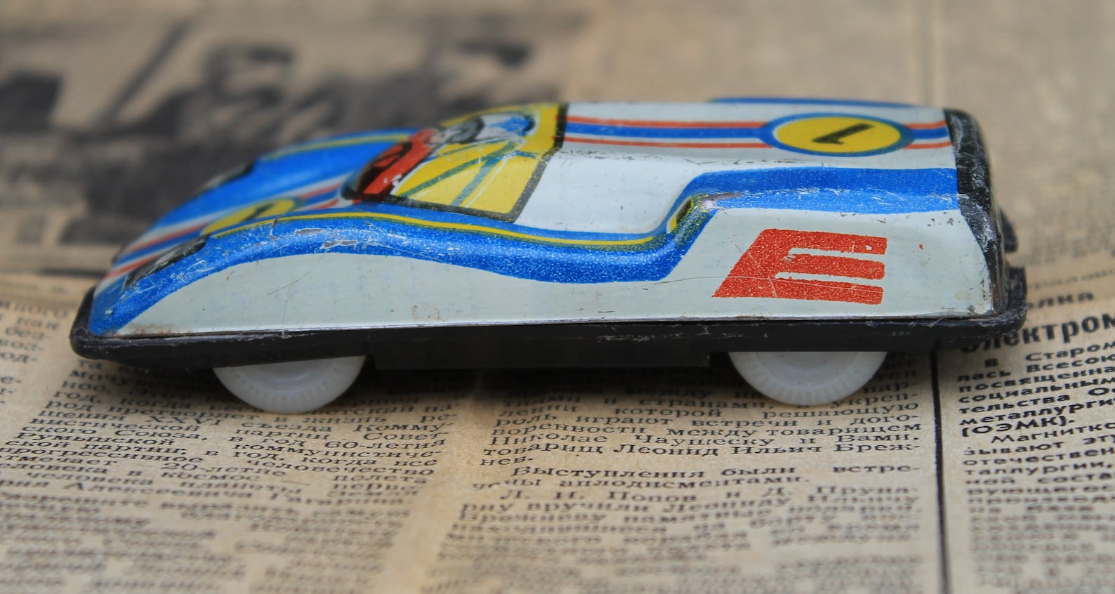Antique Toy Car Soviet Toy Race Car Russian Blue Retro Car - Etsy